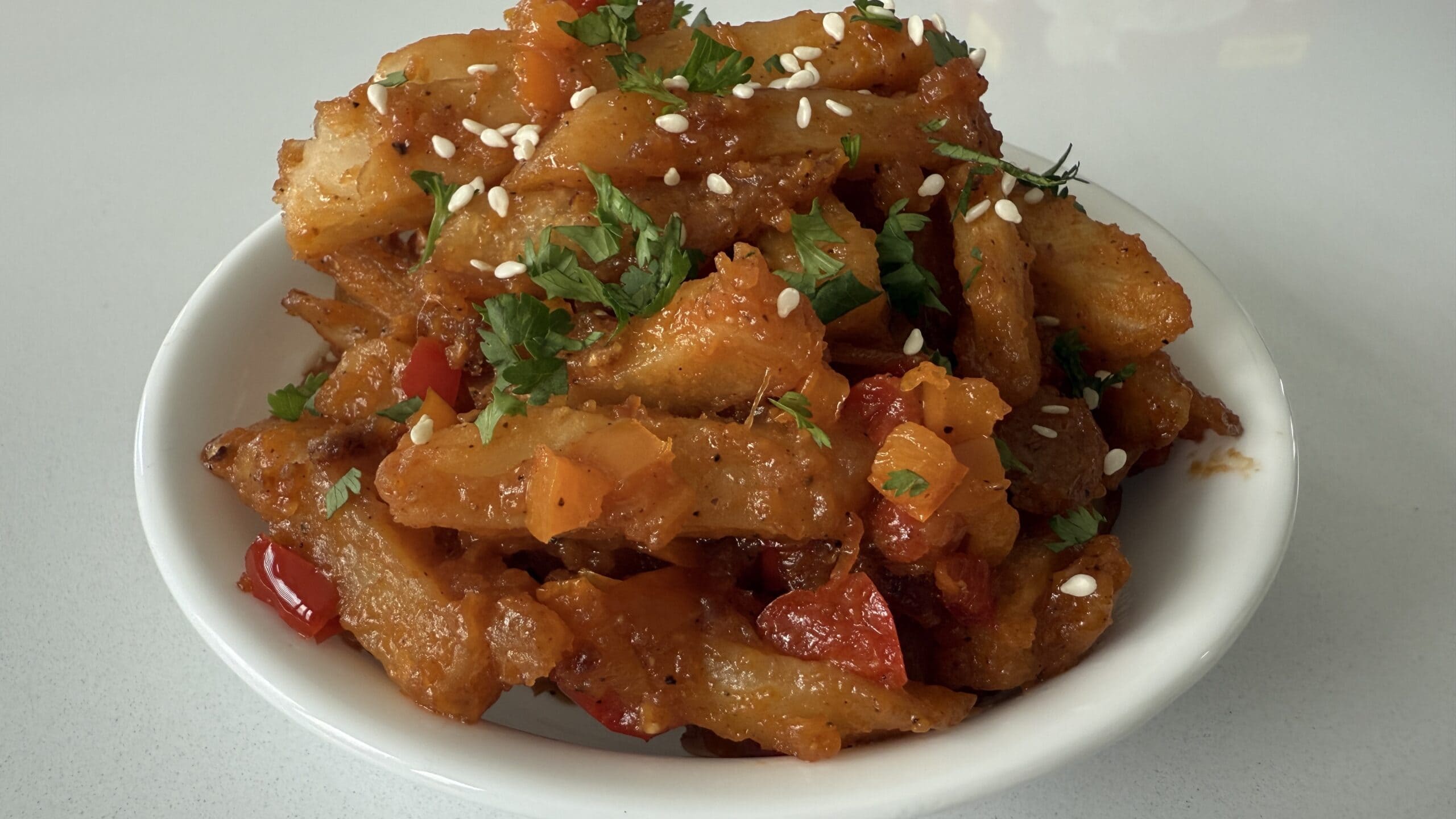 Masala Fries Recipe – Crispy, Spicy & Saucy Indo-Chinese Snack